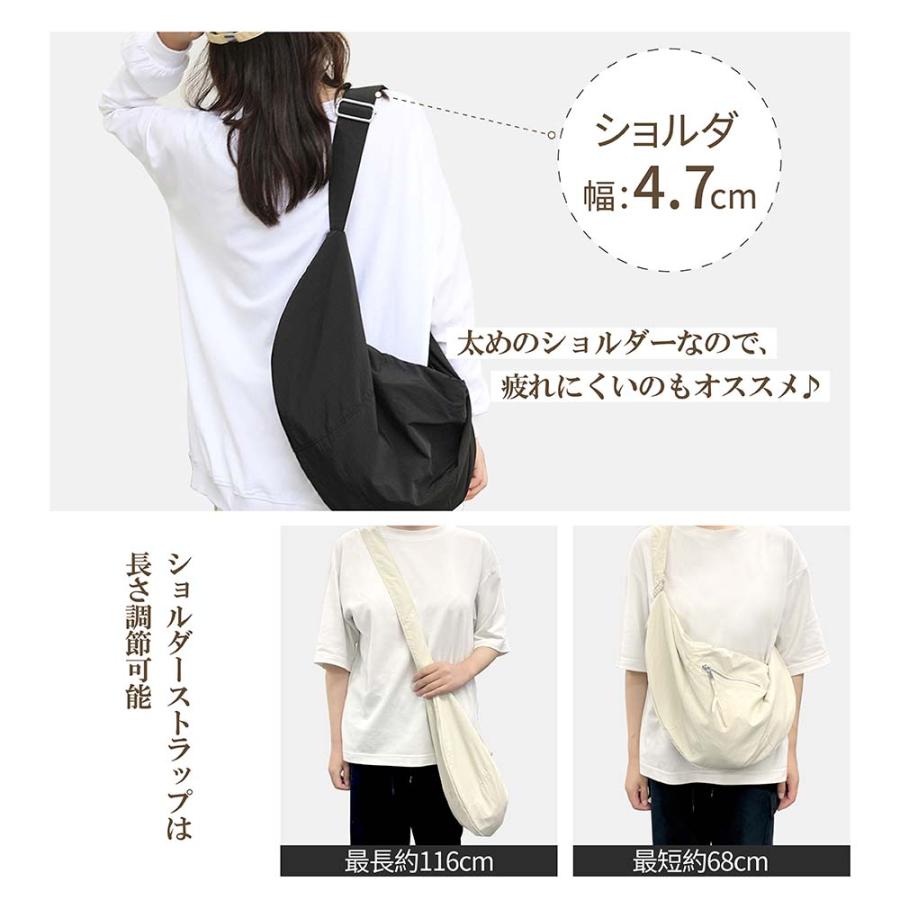 ショルダーバッグ メンズ レディース 軽量 ポケット たくさん ナイロン サイド ファスナー付き a4 a4サイズ バッグ 鞄 ショルダー ボディバッグ 斜め掛け 肩掛け : Shiro ...