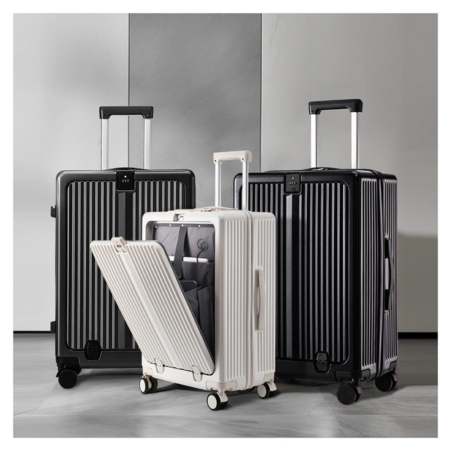 【フロントオープン・カップスタンド付き】スーツケース 前開き 機内持ち込み カップホルダー フロントオープン 静音 Sサイズ USBポート付き : Shiro&Nanaセレクトショップ ...