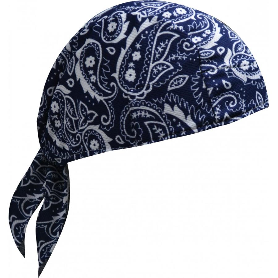 バイク ヘルメット インナーキャップ 2枚組 Navy Western (バンダナキャップタイプ) Shinobu Riders INVISTA社 COOLMAX : SHINOBU ...