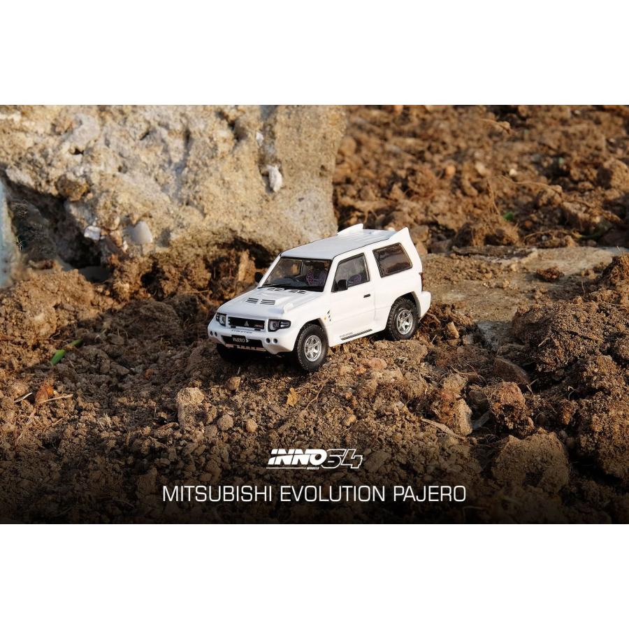 イノモデル 1/64 三菱 パジェロ エボリューション ホワイト INNO MODELS MITSUBISHI PAJERO EVOLUTION WHITE RHD : in64-evop ...