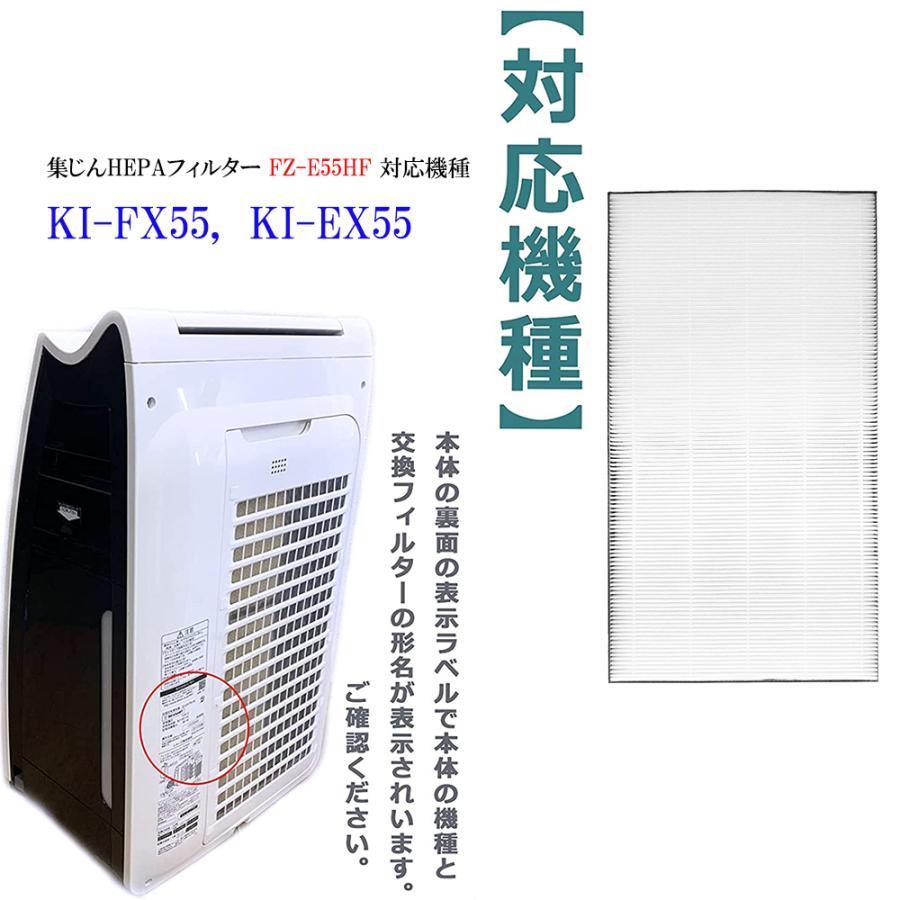 SHARP FZ-E55HFHEPAフィルター 集じんフィルターFZ-E55HF 脱臭フィルター FZ-E55DF 加湿フィルターFZ-AX80MF カートリッジセット FZ-AG01K1 4 ...