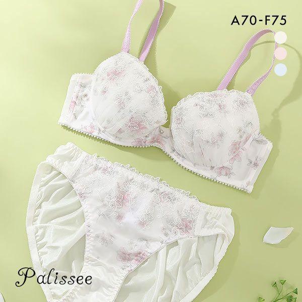 Palissee パリーゼ アンティークフラワープリント ブラジャー ショーツ セット ナイスフィット ABCDEF : SHIROHATO(白鳩) - 通販 - Yahoo!ショッピング