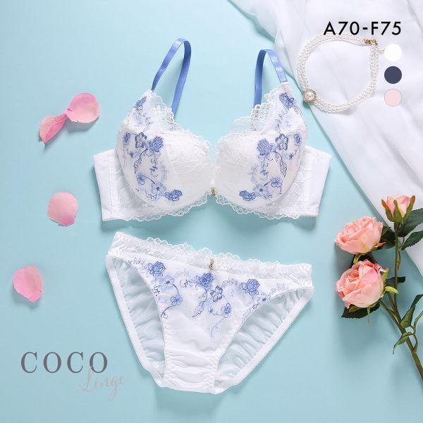 COCO Linge ココランジェ ラフィネフルール ブラジャー ショーツ セット ABCDEF 大きいサイズ 小さいサイズ : SHIROHATO(白鳩) - 通販 - Yahoo!ショッピング