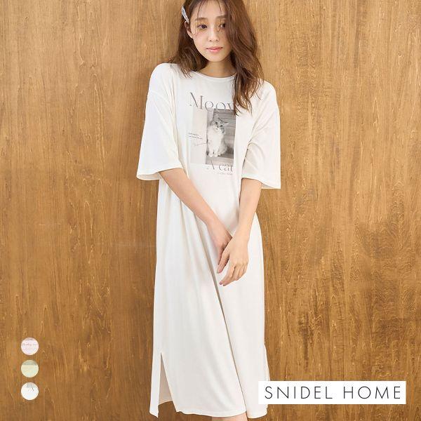 SNIDEL スナイデルホーム CAT 接触冷感 Tシャツワンピース HOME : SHIROHATO(白鳩) - 通販 - Yahoo!ショッピング