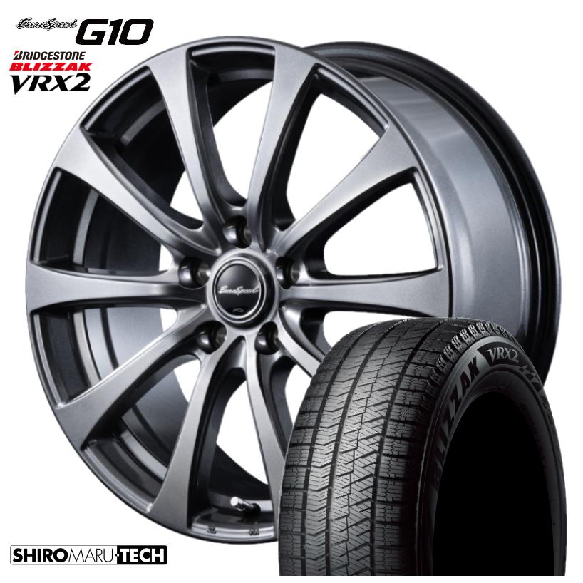 BRIDGESTONE 205/60R16 92Q ブリヂストン BLIZZAK VRX2 ブリザックVRX2 EuroSpeed G10 ホイール 16インチ スタッドレスタイヤホイール4本 ...