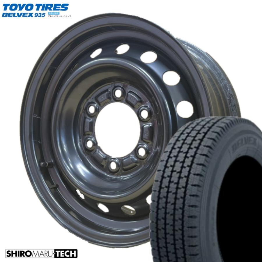 DELVEX 【2024年製】195/80R15 107/105N TOYO トーヨー DELVEX935 ハイエース 200系 中古純正スチール 15インチスタッドレス タイヤホイール4本 ...