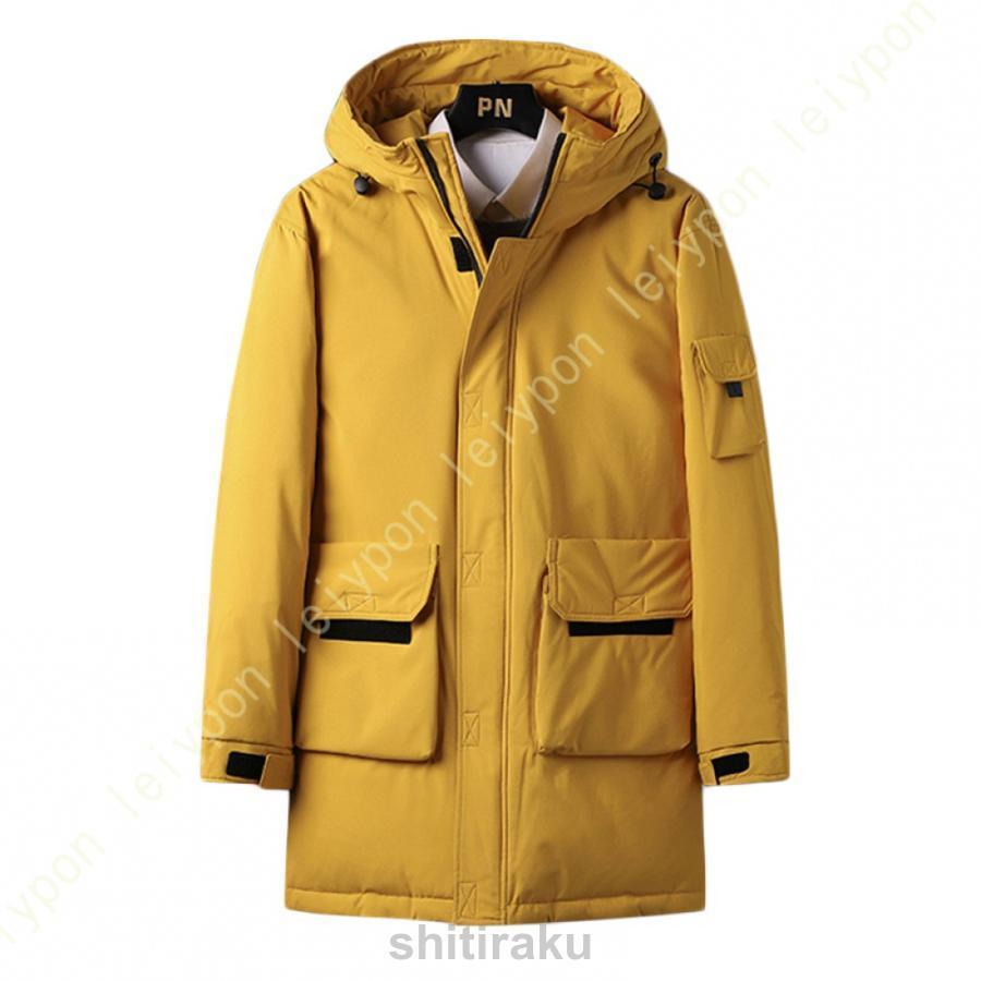 ポケット付きダウンパーカー 防寒 ジャケット 極寒 真冬 フード ミドル丈 カジュアル おしゃれ アウター ジャンパー 男女兼用 秋 冬 服 メンズファッション : cpel-1411 ...