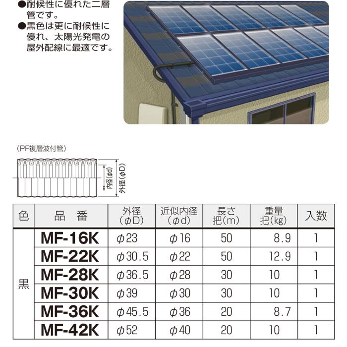 未来工業 MF-16K ミラフレキMF（PF複層波付管 PFD）【取寄商品】 : 資材まーけっと - 通販 - Yahoo!ショッピング