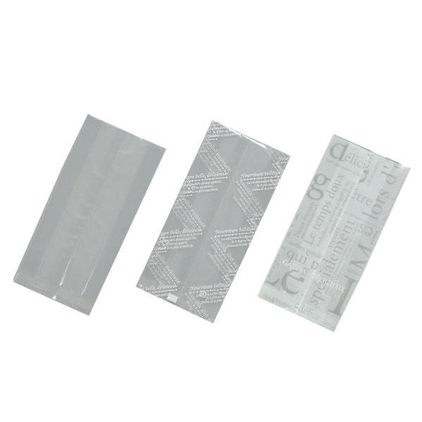 福助工業 合掌貼ガゼット袋 合掌ガゼット袋 合掌ガゼットGT (透明タイプ) No.22洋柄ブラウン (70mm×150mm 奥行30mm ...