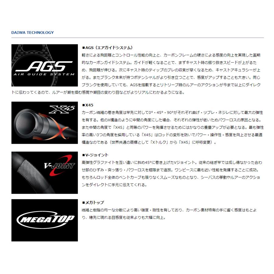 DAIWA（釣り） ダイワ '20 EMERALDAS AIR AGS(エメラルダス AGS) 88M-S (エギングロッド)(アウトガイドモデル・センターカット2ピース) (060786 ...