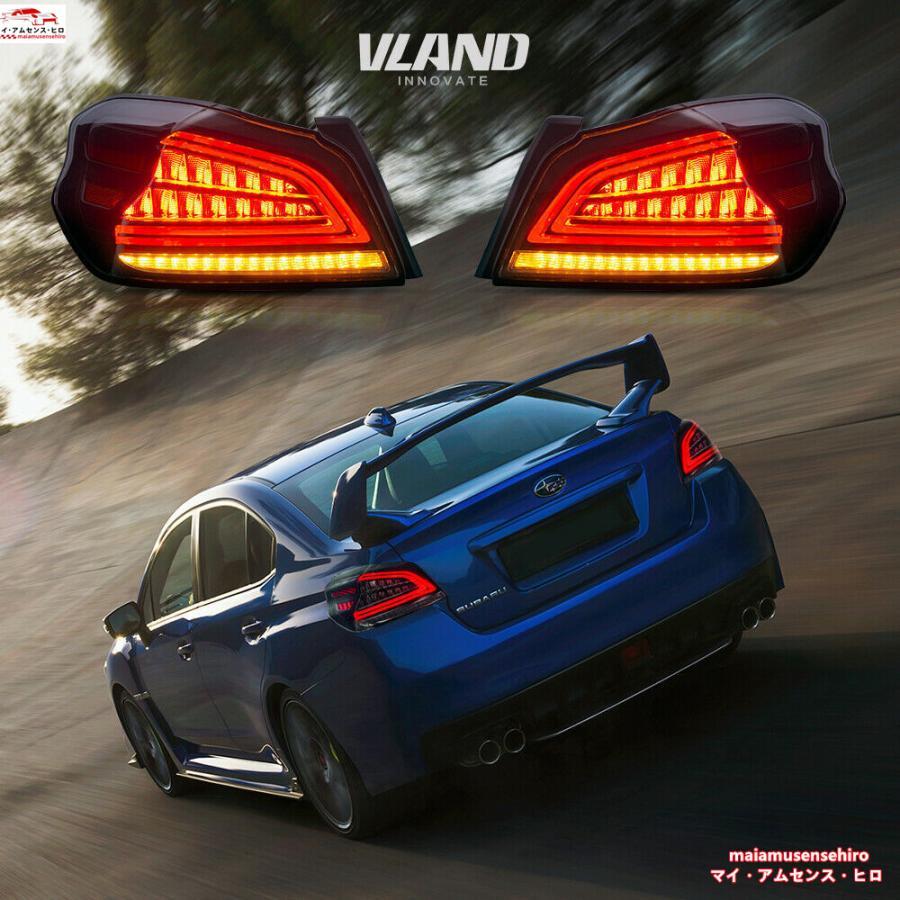 高品質 SUBARU/スバル WRX STI S4 VAB/VAG 2014年? シーケンシャル/流れるウインカー フルLED テールライト/ランプ クリア 左右セット ...