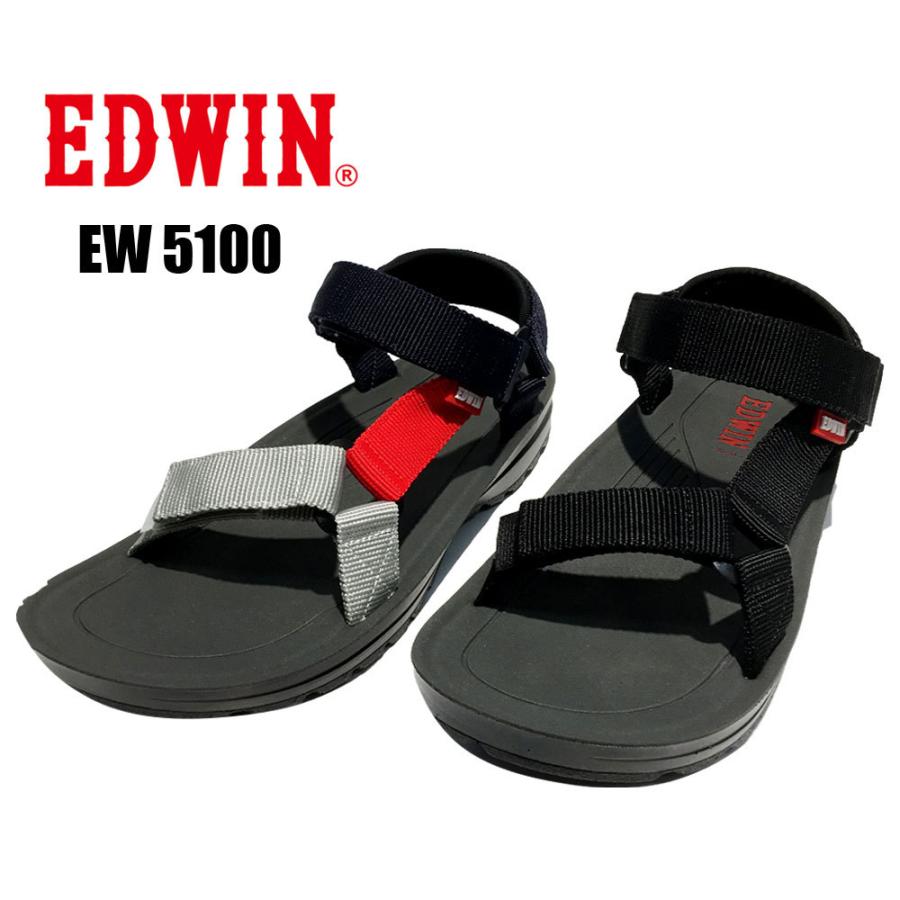 EDWIN エドウィン スポーツ サンダル メンズ アウトドア ベルクロ 軽量 EW5100 : OnStep - 通販 - Yahoo!ショッピング