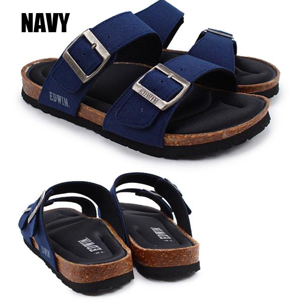 EDWIN エドウィン ワイン ベージュ ネイビー サンダル メンズ EW9062 : OnStep - 通販 - Yahoo!ショッピング