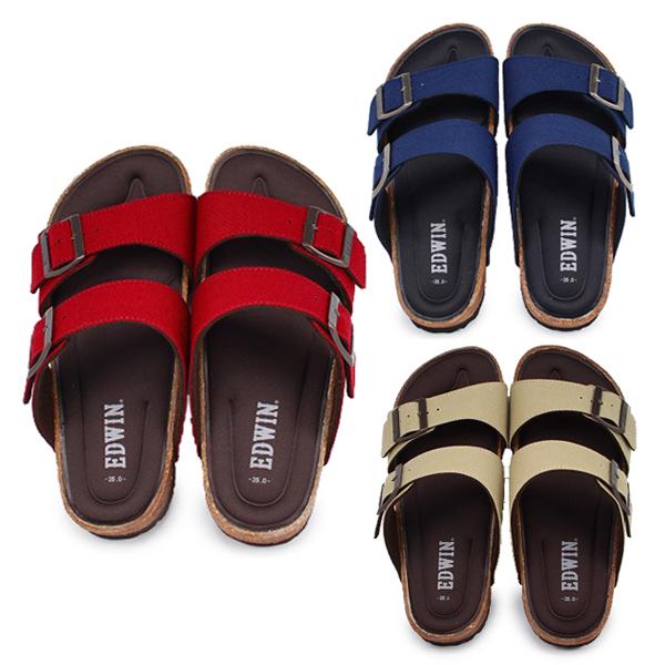 EDWIN エドウィン ワイン ベージュ ネイビー サンダル メンズ EW9062 : OnStep - 通販 - Yahoo!ショッピング
