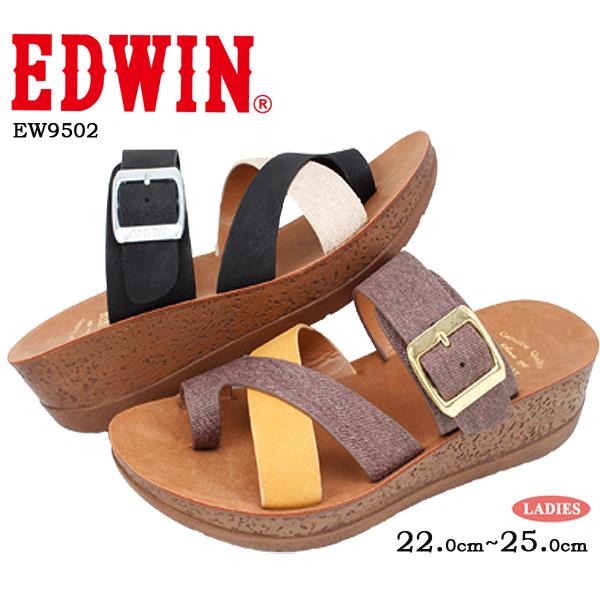 EDWIN コンフォート サンダル レディース ブラック マスター エドウィン 厚底 シューズ 靴 EW9502 : OnStep - 通販 - Yahoo!ショッピング