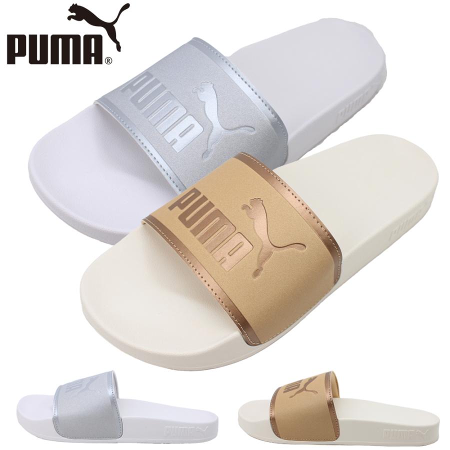 プーマ PUMA レディース サンダル スライド リードキャット2.0 アクアメタリックス ホワイト/シルバー 401707-01 ...