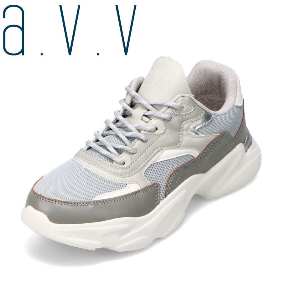 a.v.v アー・ヴェ・ヴェ 厚底ローカットスニーカー avv-3012 レディース スニーカー 厚底 ボリュームソール 人気 ブランド グレー : SHOEPLAZA Yahoo!店 ...