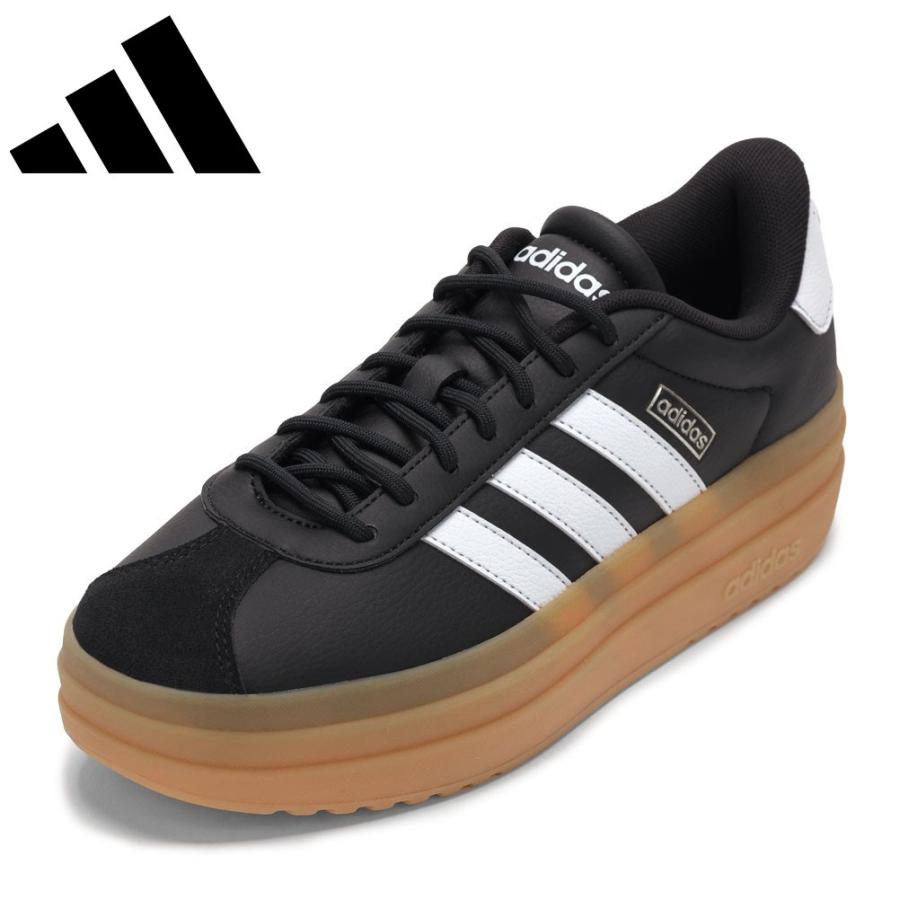 adidas アディダス VL COURT BOLD IH3081 レディース スニーカー クッション性 ブラック×ホワイト ...