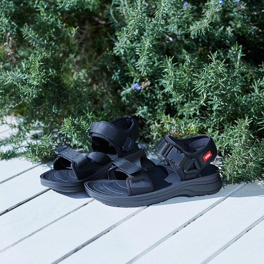 EDWIN エドウィン スポーツサンダル メンズ ブラック カーキ EW5123 : SHOE LIFE Yahoo!店 - 通販 - Yahoo!ショッピング