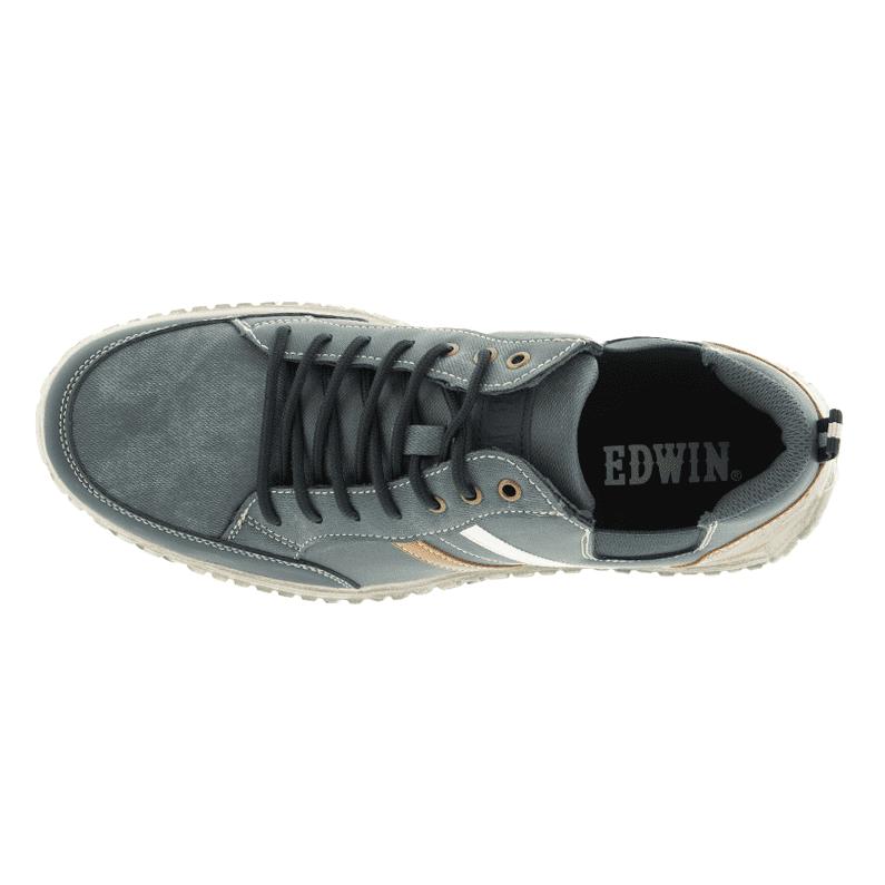 EDWIN エドウイン メンズ カジュアル スニーカー EDM-635 軽い 軽量 防水 サイドゴア ブルー 青 :034076:靴のシュー ...