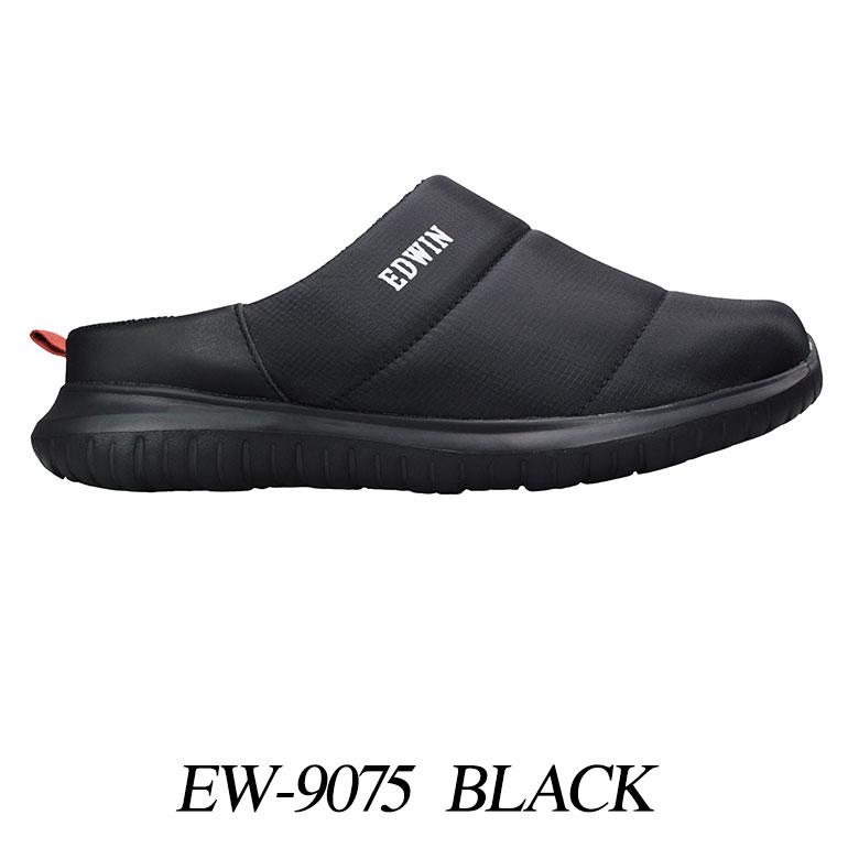 EDWIN（エドウィン） クロッグサンダル メンズ EW9075 黒 ブラック カーキ シューズ 靴 軽量 保温 あったか 冬サンダル 暖かいサンダル : シューズパーク ビースタイル ...