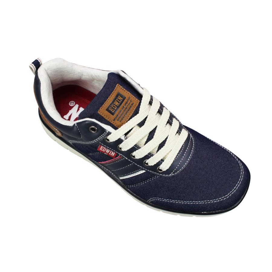 EDWIN エドウィン スニーカー メンズ EDW-7643 ブラック ネイビー 黒 紺 軽量 幅広 4E ワイド ストレッチ 滑りにくいソール : シューズパーク ビースタイル - 通販 ...