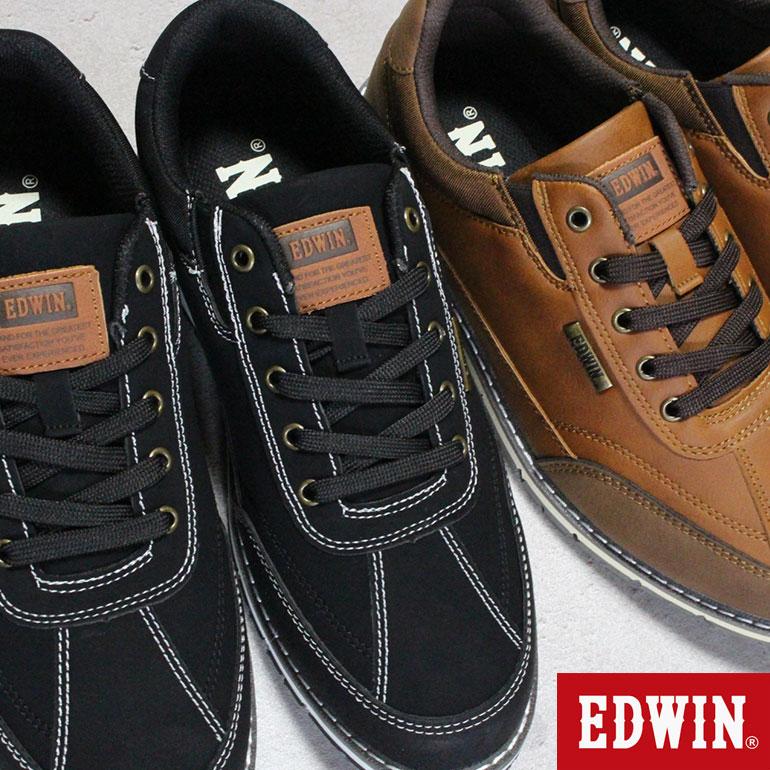 EDWIN エドウィン 防水スニーカー メンズ EDW-7986 ブラック ブラウン 黒 茶 幅広 滑りにくい カジュアル シューズ : シューズパーク ビースタイル - 通販 - Yahoo ...