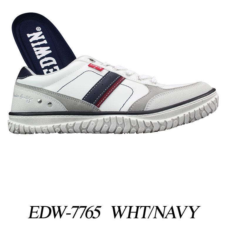 EDWIN エドウィン スニーカー メンズ EDW-7765 ブラック ホワイトネイビー 黒 軽量 幅広 滑りにくい 防滑ソール カジュアル シューズ EDW7765 : シューズパーク ビー ...