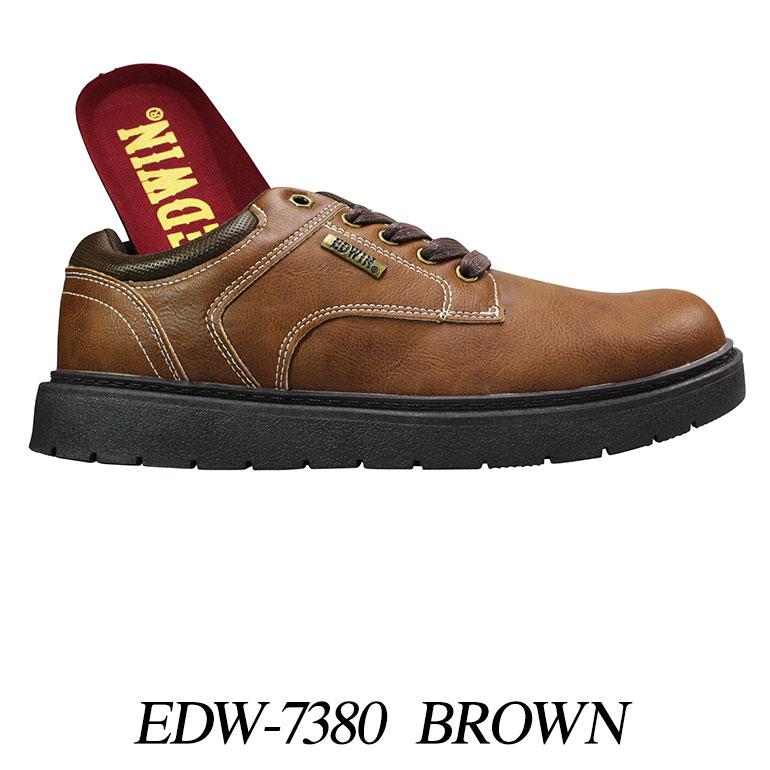 EDWIN エドウィン スニーカー メンズ EDW-7380 ブラック ブラウン 黒 撥水 滑りにくい 防滑ソール カジュアル シューズ EDW7380 : シューズパーク ビースタイル ...