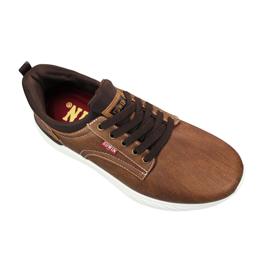 EDWIN エドウィン スリッポンスニーカー メンズ EDW-7647 ブラック ブラウン 黒 ストレッチ ワイド 幅広 ゆったり シューズ カジュアル : シューズパーク ビースタイル ...