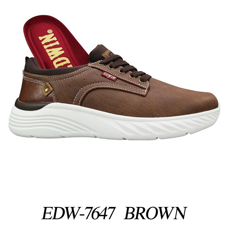 EDWIN エドウィン スリッポンスニーカー メンズ EDW-7647 ブラック ブラウン 黒 ストレッチ ワイド 幅広 ゆったり シューズ カジュアル : シューズパーク ビースタイル ...