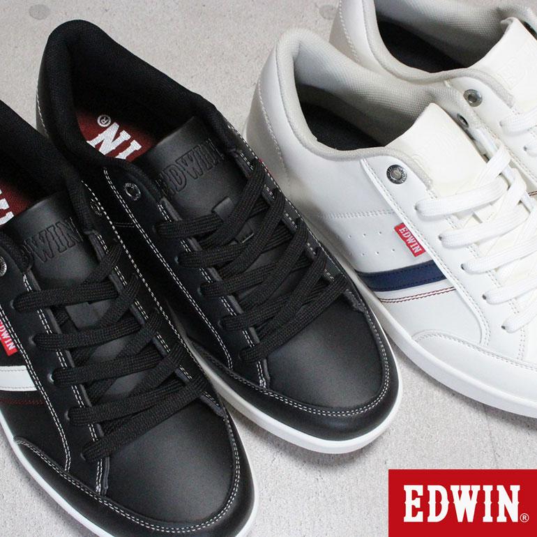EDWIN エドウィン スニーカー メンズ EDW-7053 ホワイト ブラック 白 黒 軽量 軽い カジュアル シューズ : シューズパーク ビースタイル - 通販 - Yahoo!ショッピング