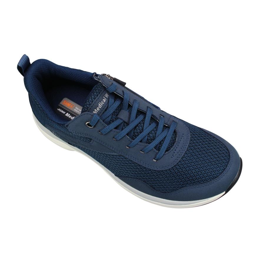 アサヒシューズ アサヒ メディカルウォーク WK M032 メンズ ブラック 黒 ネイビー ワイド 幅広 4E ファスナー ひざのトラブル予防 : シューズパーク ビースタイル - 通販 ...