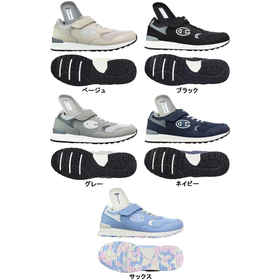Champion スニーカー チャンピオン CPN J306 ベージュ ブラック グレー ネイビー サックス 16cm〜24cm キッズ ジュニア 女の子 男の子 運動靴 通学靴 子供靴 紐 ...