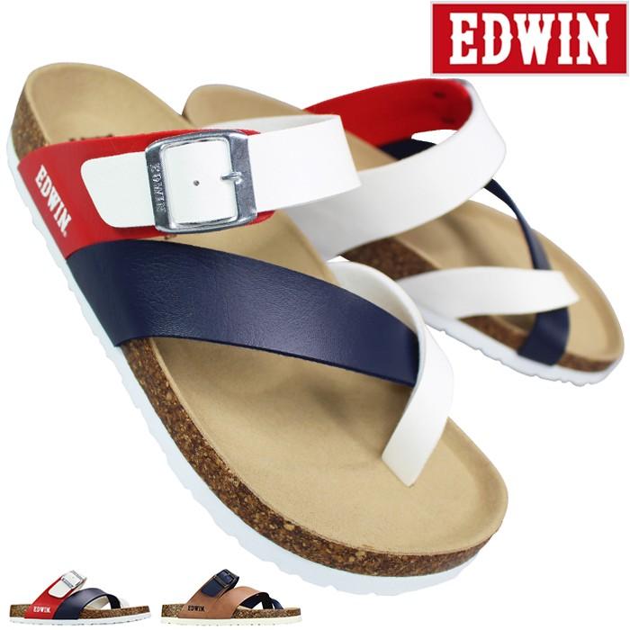EDWIN エドウィン サンダル EB-1003 メンズ トリコロール ブラック 25.0cm~28.0cm : 靴ショップやまう - 通販 - Yahoo!ショッピング