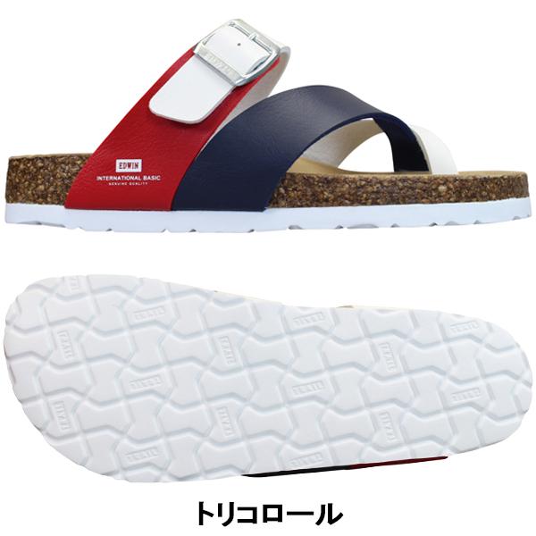 EDWIN エドウィン サンダル EB-1003 メンズ トリコロール ブラック 25.0cm~28.0cm : 靴ショップやまう - 通販 - Yahoo!ショッピング