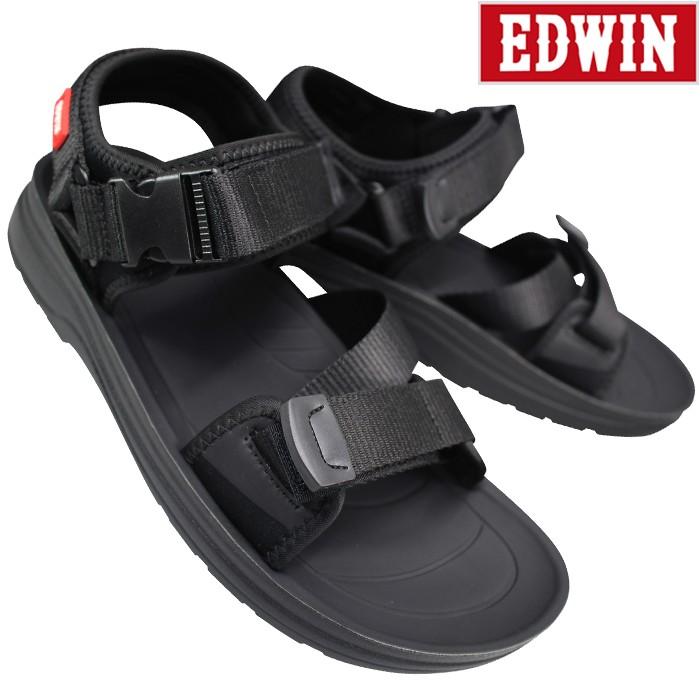 EDWIN サンダル エドウィン EW5123 ブラック 25cm〜27cm メンズ スポーツサンダル タウンサンダル シューズ 靴 履きやすい靴 履きやすいサンダル : 靴ショップやまう ...