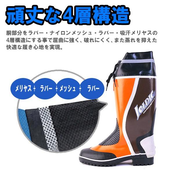 メンズ レインブーツ 長靴 ゴム長靴 ロング 紳士 ジョルディック JOLDIC 福山ゴム DX41 完全防水 吸汗メリヤス メッシュ 爽快 丈夫 カバー オールラバー 防滑 : shoes ...