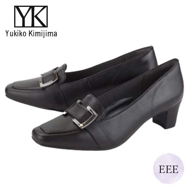 Yukiko Kimijima 9008 ユキコキミジマ パンプス レディース 本革 深甲 ビット付き モカ ローファー フォーマル ビジネス 通勤 EEE 3E 幅広 外反母趾 ...