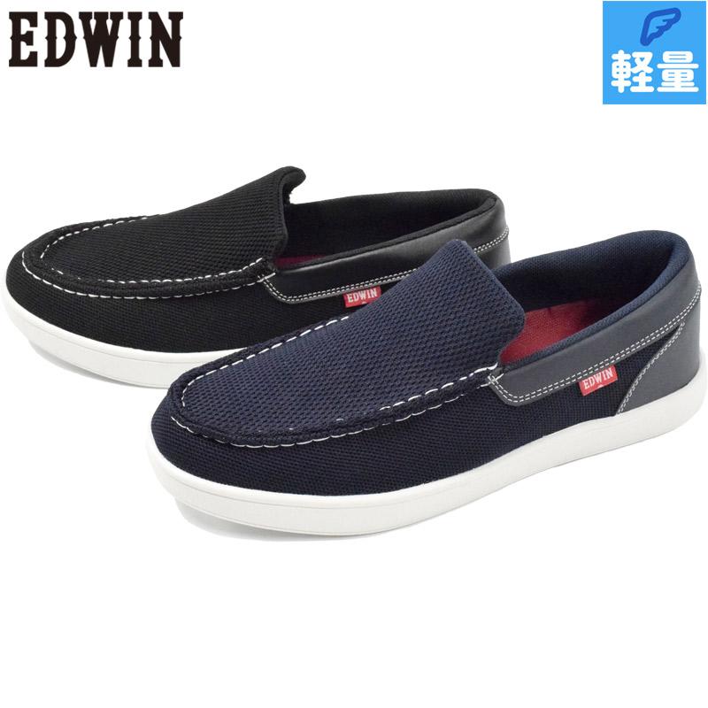 EDWIN エドウィン メンズ スニーカー 靴 シューズ ローカット スリッポン デッキシューズ 軽量 軽い シンプル カジュアル EDW-7087 : シューズ愛ランドヤフー店 - 通販 ...