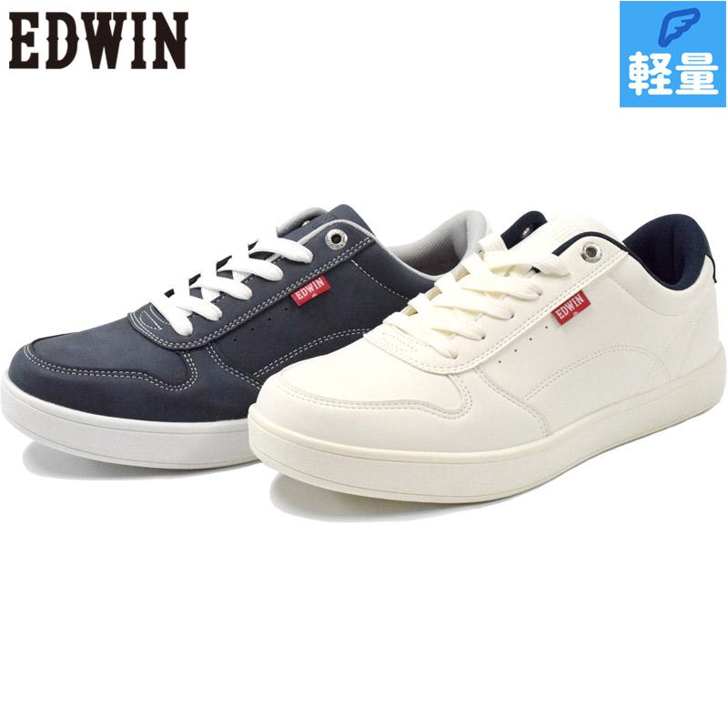 EDWIN エドウィン メンズ スニーカー 靴 シューズ ローカット 紐靴 カジュアル シンプル 軽量 軽い 防滑 疲れにくい 歩きやすい 合わせやすい EDW-7055 : シューズ愛ランド ...