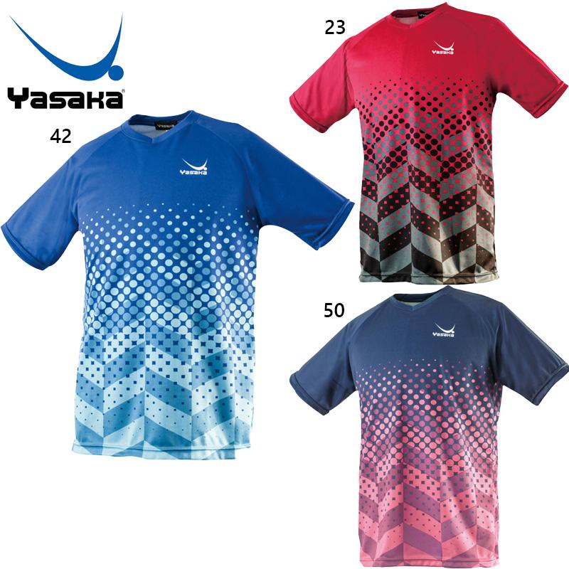 ヤサカ（Yasaka） メンズ レディース ドットグラデユニフォーム 卓球 ウェア 競技 トップス 半袖 日本製 昇華ユニフォーム 日本卓球 ...