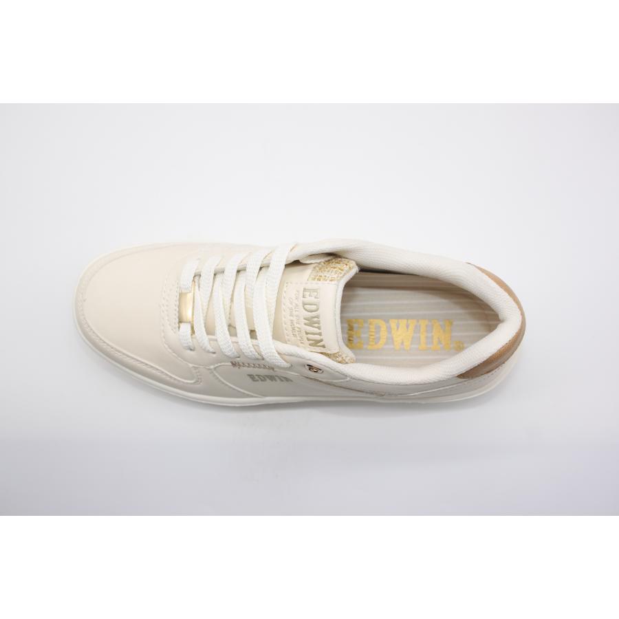 EDWIN エドウィン レディース スニーカー EDW4316 ホワイト アイボリー : 靴屋anbi - 通販 - Yahoo!ショッピング