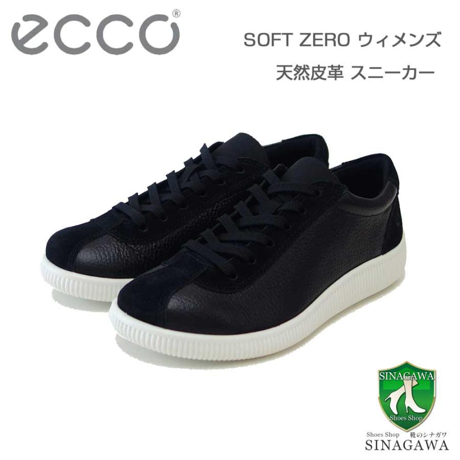 エコー ECCO SOFT ZERO LACE UP LEA WOMEN'S SNEAKER ブラック 22025351052 （レディース ...