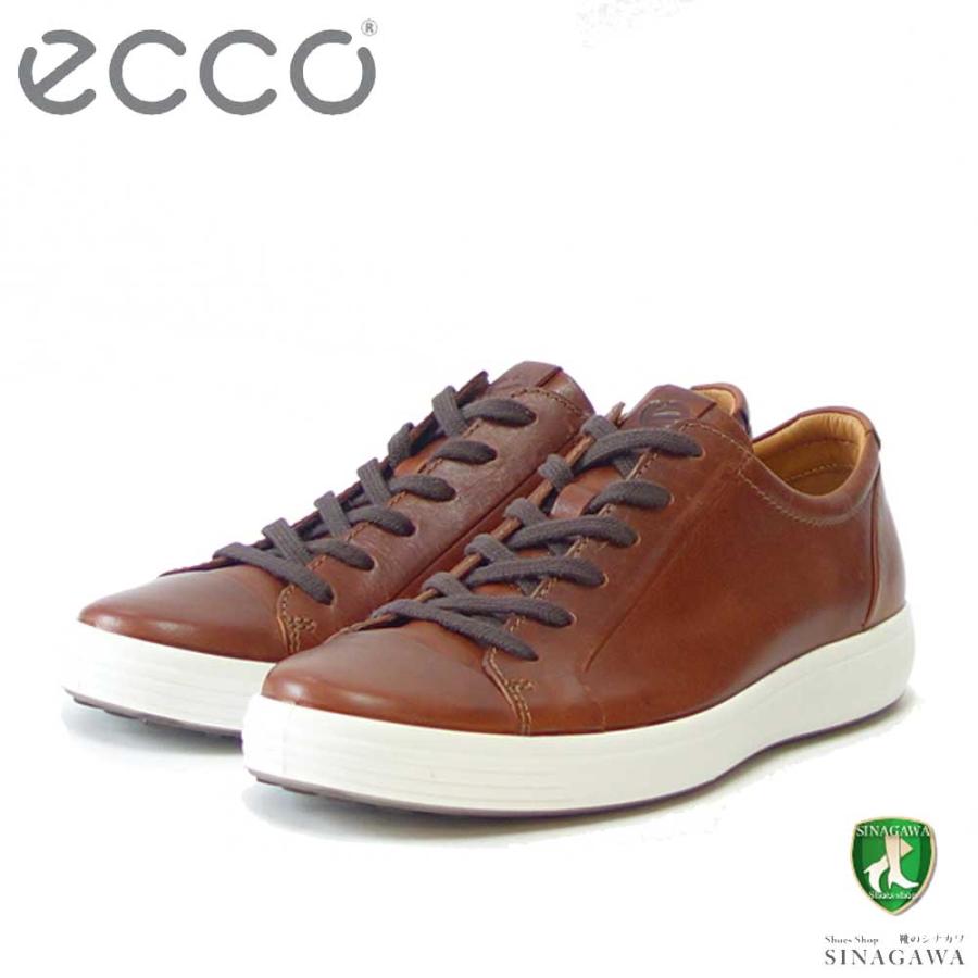 ecco（エコー） ECCO SOFT 7 M ブラウン 47036402053（メンズ）天然皮革 ウォーキング シューズ コンフォート レザースニーカー : 靴のシナガワ - 通販 ...