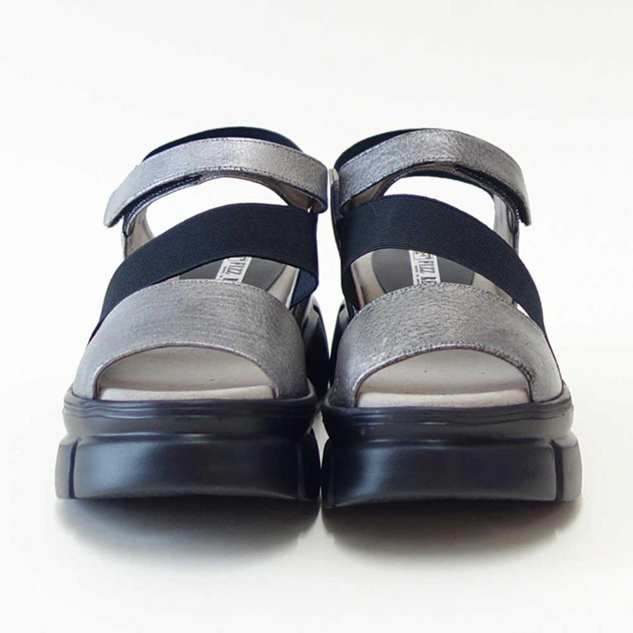 フィズリーン FIZZ REEN 08-1484 ガンメタ（レディースサンダル） EEEE 軽量 厚底 ストラップサンダル（日本製） 甲ストラップ コンフォート カジュアル 4E : 靴のシナ ...