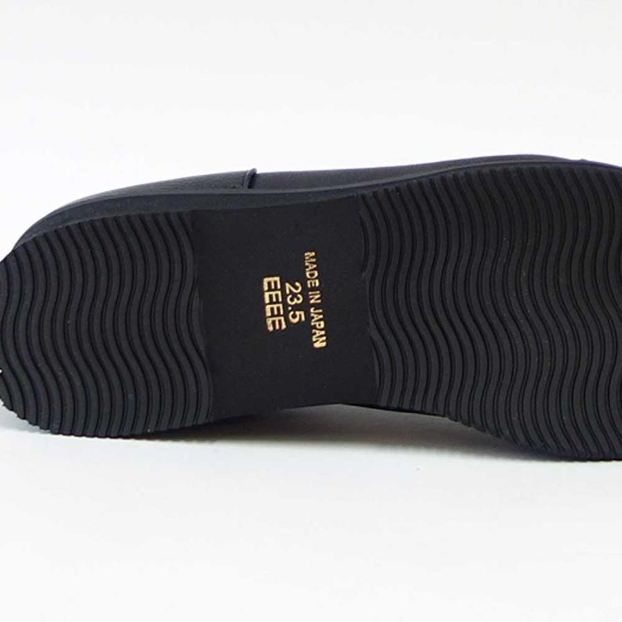 フィズリーン FIZZ REEN 3020 ブラック（レディース） 快適EEEEのウェッジパンプス（日本製） スリッポン ウェッジシューズ 4E レザーシューズ コンフォート : 靴のシナガワ ...