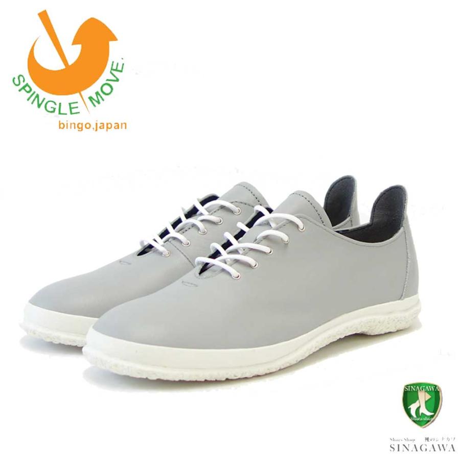 スピングル ムーブ SPINGLE MOVE 1801（レディース）ライトグレー (08) 天然皮革 スニーカー ラバーソール フラット ...