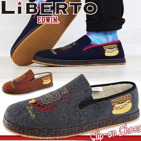 EDWIN LiBERTO L70122 メンズ スリッポンシューズ : シューズベースYahoo!店 - 通販 - Yahoo!ショッピング