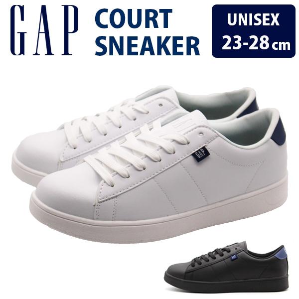GAP スニーカー レディース メンズ 靴 シューズ 白 ホワイト 黒 ブラック コート ホワイトスニーカー 通勤 通学 仕事用 お揃い ユニセックス ギャップ GPU12202 : シューズ ...